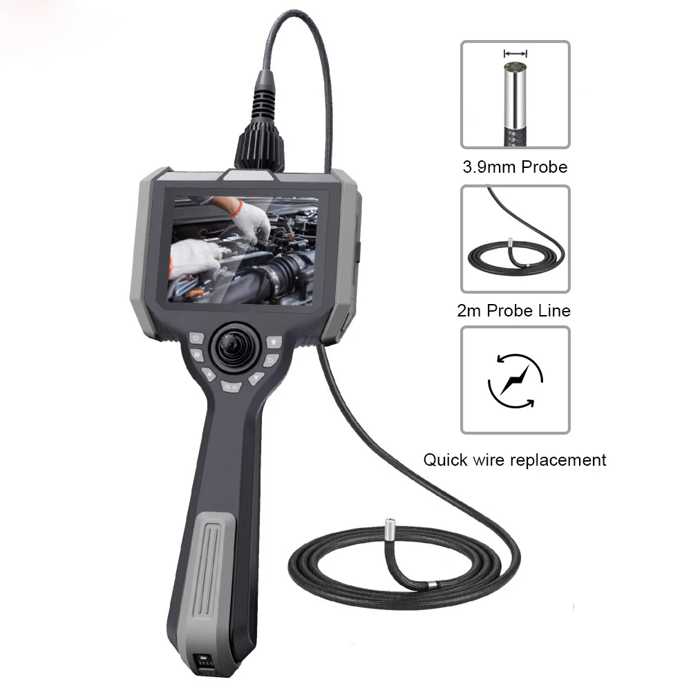 Handheld Borescope Articulating Hd 1080p Industrial Endoscope 5 Inch ...