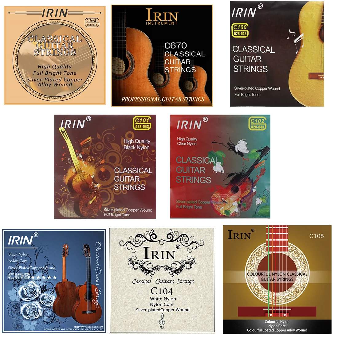 6-Pcs-Classical-Guitar-Strings-Nylon-Alloy-Bright-Tone-String-SetHigh ...