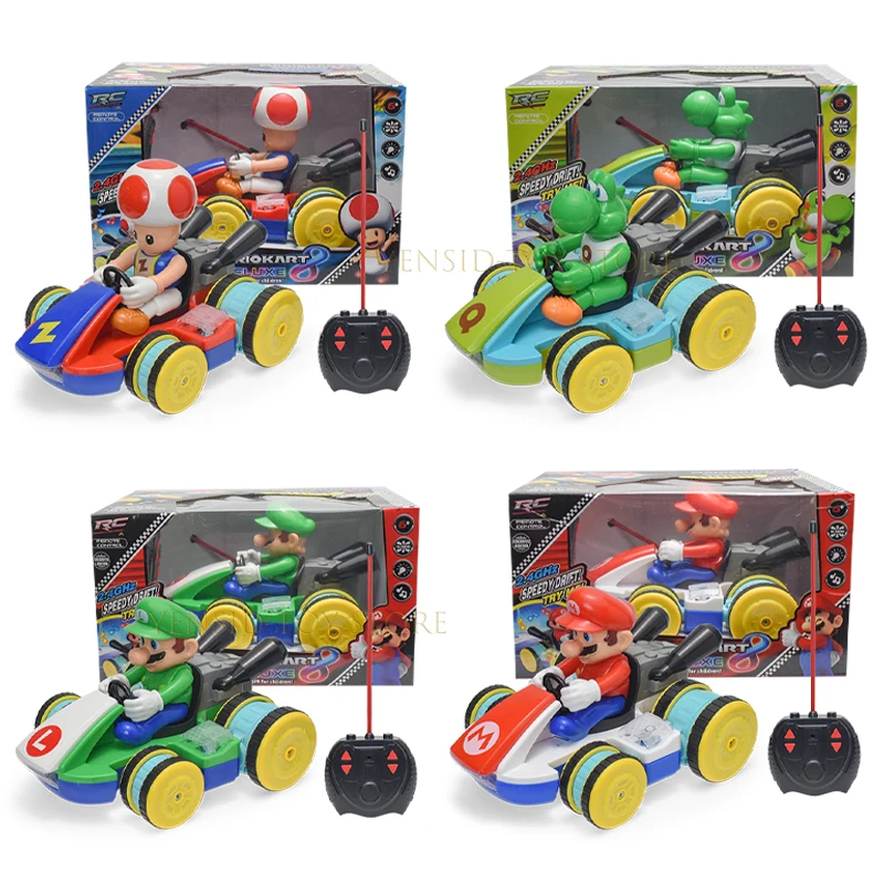 Anime Cartoon Figure Super Bro go kart Toy Remote Control Car Gesture ...