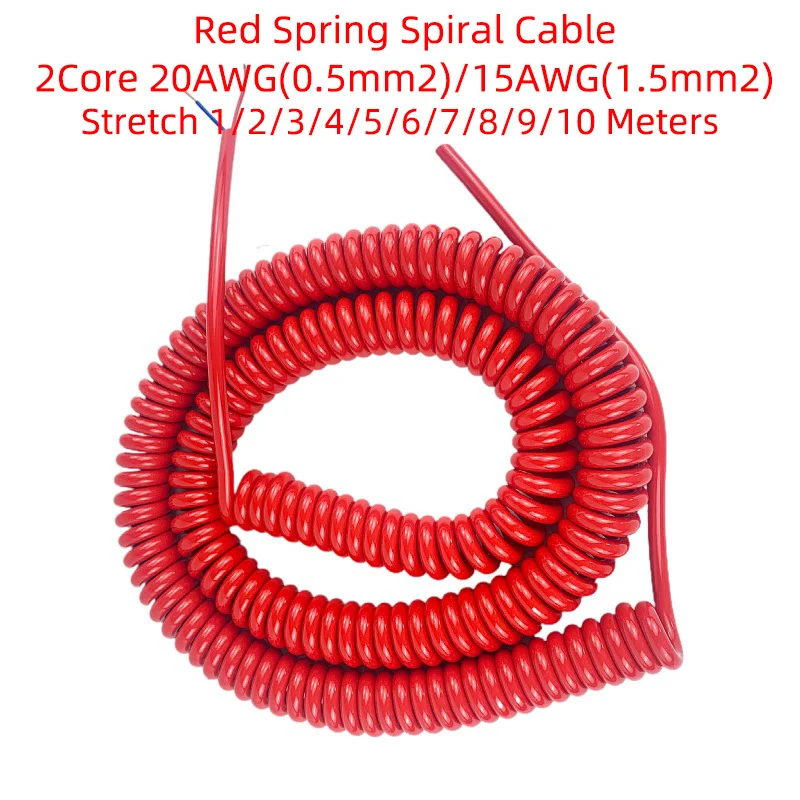 Red-Spring-Spiral-Cable-Telescopic-Wire-2Cores-20AWG-15AWG-Stretch-1-2 ...