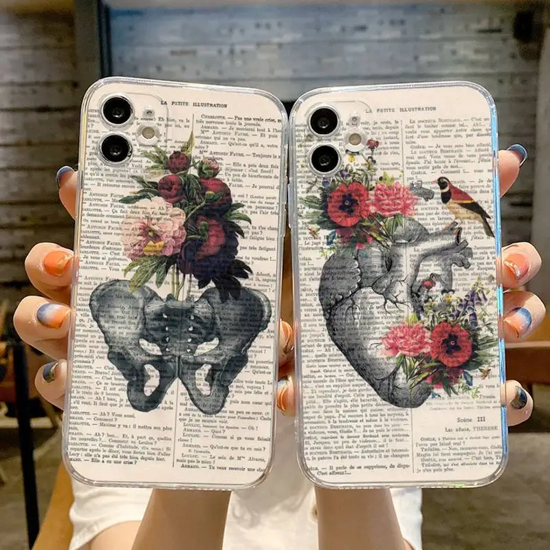 Human-anatomy-organ-newspaper-Phone-Case-Transparent-For-iphone-13-12 ...