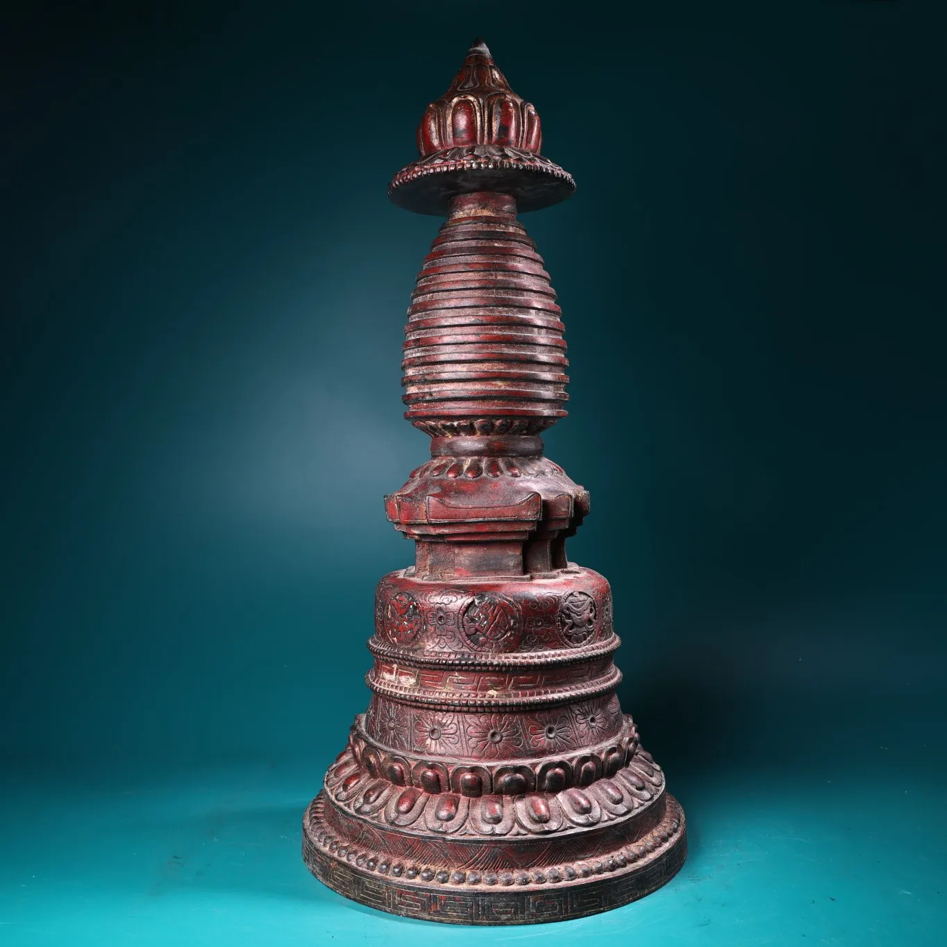 Tibetan-Temple-Collection-Bronze-Velho-Cinnabar-Lama-Ouro-Sakyamuni ...