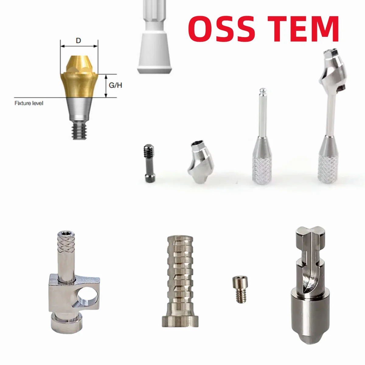5Pcs-Dental-Healing-Abutment-Lab-analog-Temporary-Impression-Multi-unit ...