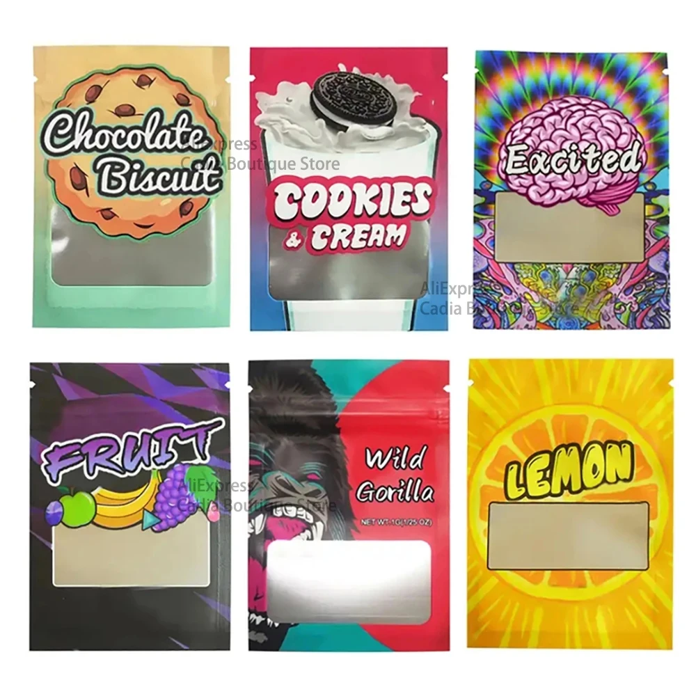Resealable-Foil-Zip-Lock-Mylar-Bags-Edibles-Gummy-Smell-Proof-Ziploc ...