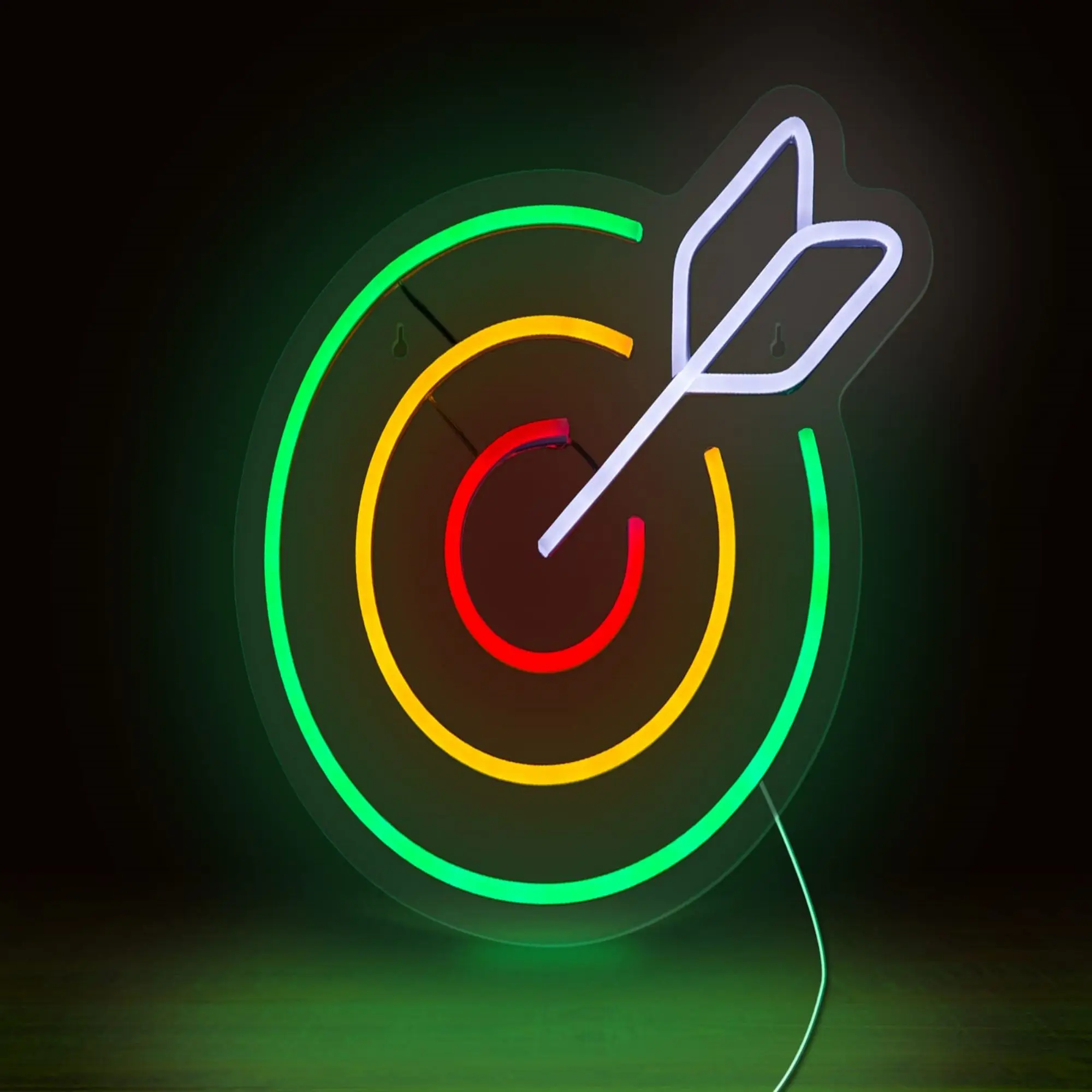 Darts-Board-Neon-Sign-Wall-Decor-USB-Darts-Hanging-LED-Neon-Light-Sign ...
