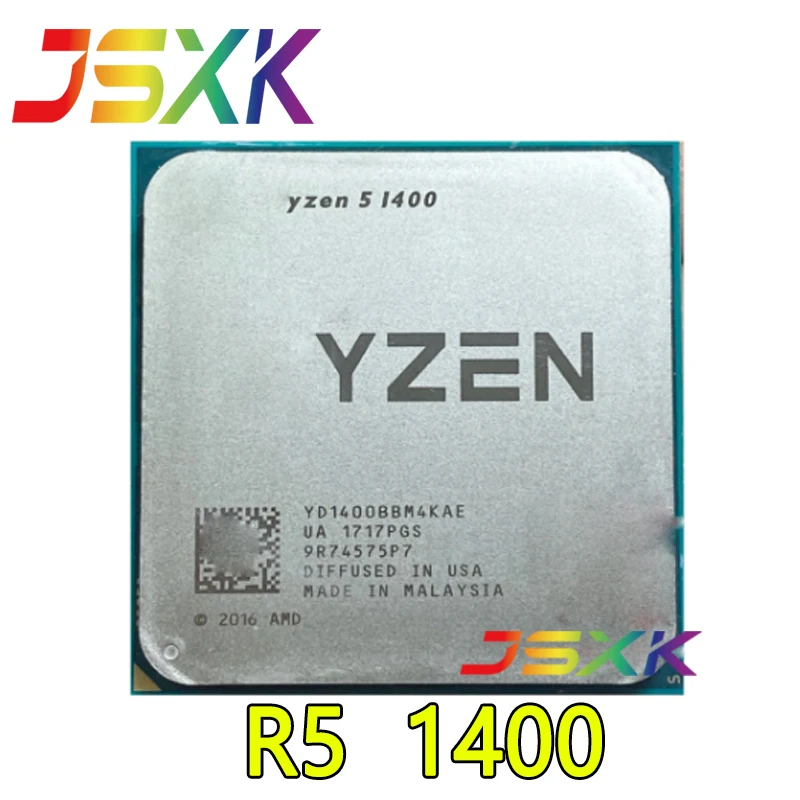 Processador CPU AMD Ryzen 5 1400 R5 1400 3.2 GHz Quad Core de oito ...