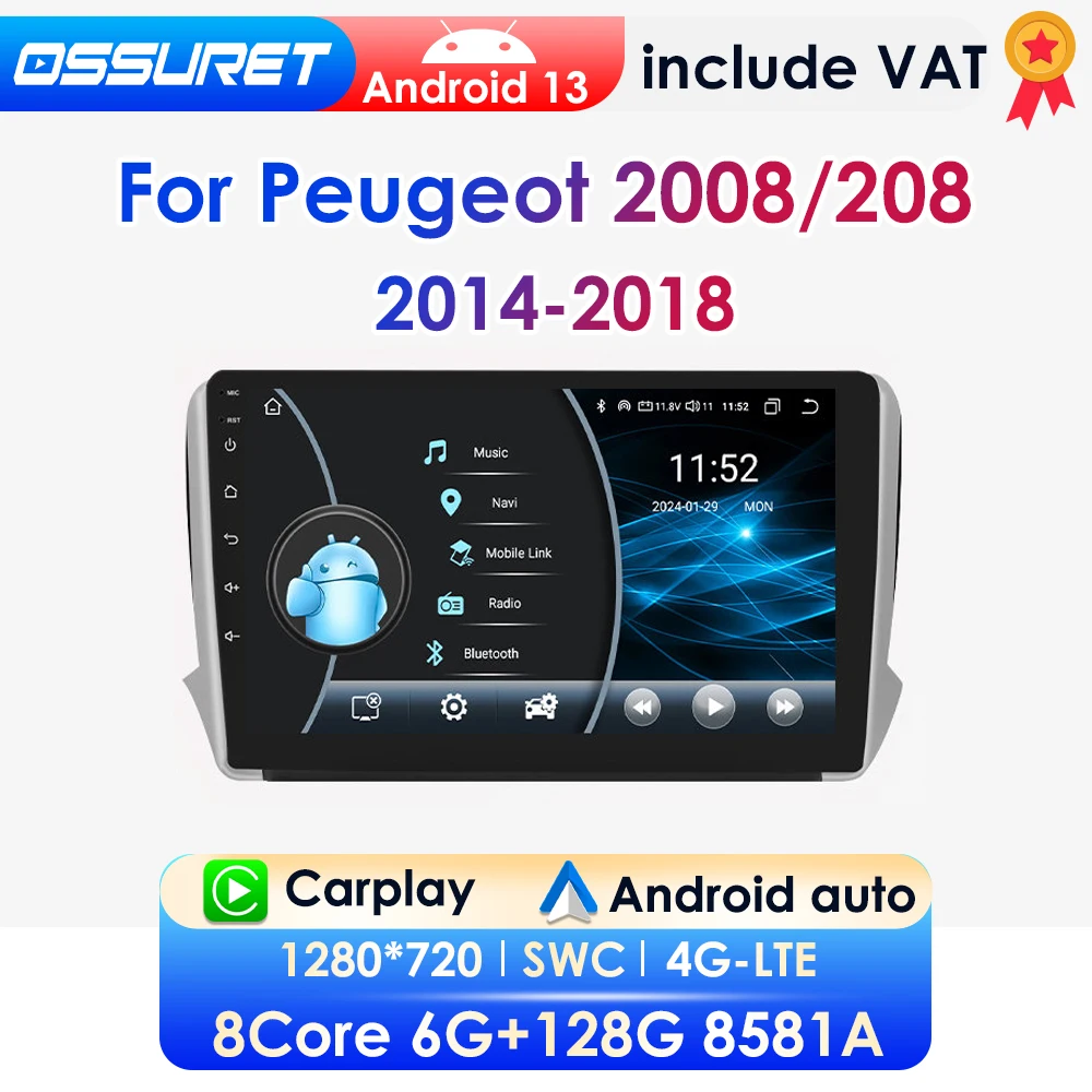 Radio-con-GPS-para-coche-reproductor-Multimedia-con-Android-13-4G-8581A ...
