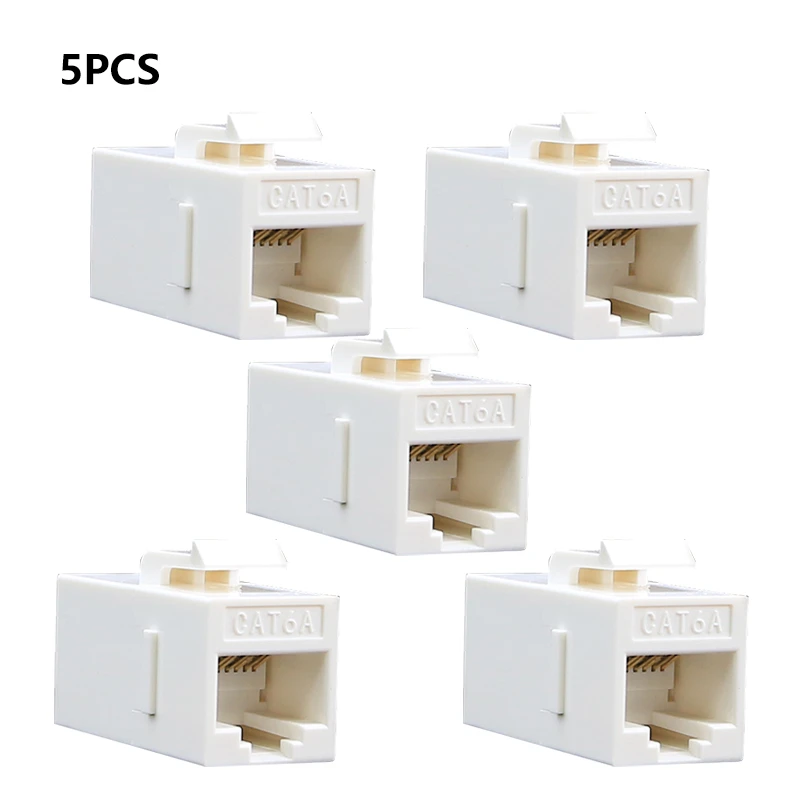 5pcs Cat6a Straight Through Network Module Connector Information Socket ...