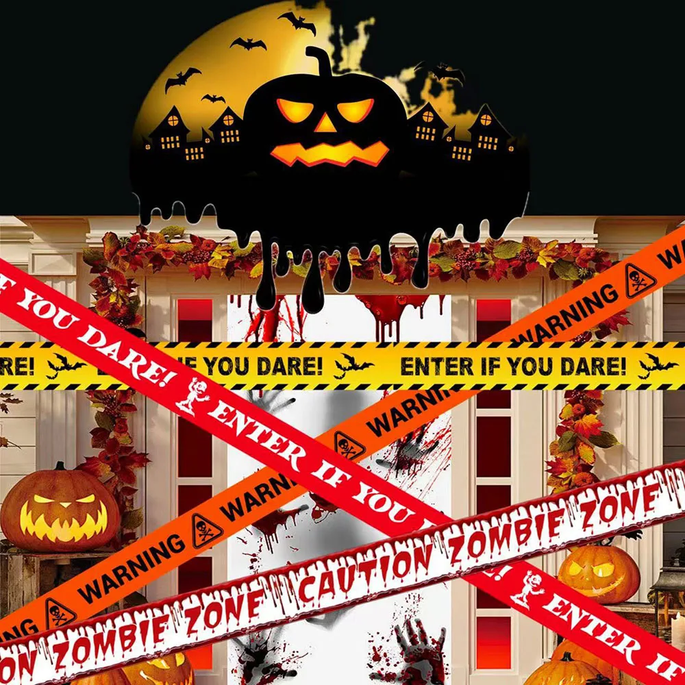 Halloween-Warning-Tape-Signs-Banner-Halloween-Props-Window-Prop-Party ...