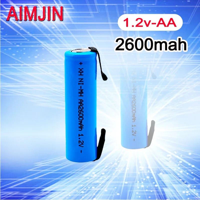 AA-1-2V-2600mah-Rechargeable-Battery-NiMH-Battery-with-Solder-Pins-for ...