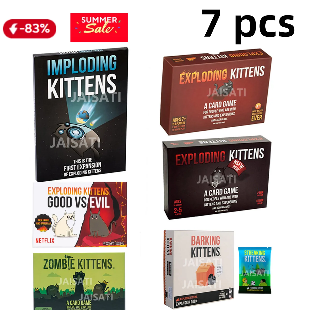 Explode-Kittens-Music-Cat-Party-Set-NSFW-Card-Game-Imploding-Streaking ...