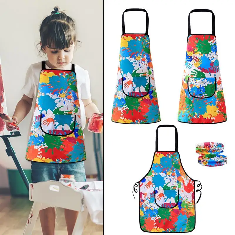 Waterproof-Children-s-Art-Apron-Painting-Drawing-Smocks-With-Pocket-And ...