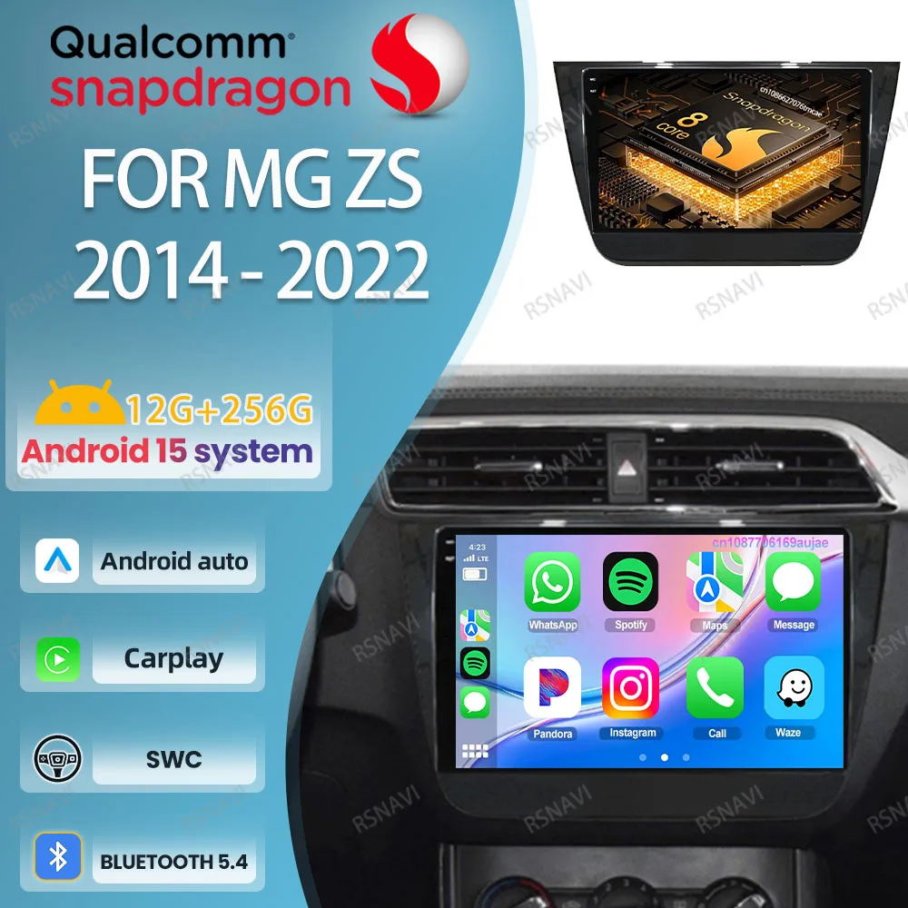 Android 15 Car Radio For MG ZS 2014 - 2021 2022 Systems 9/10 Inch NO ...