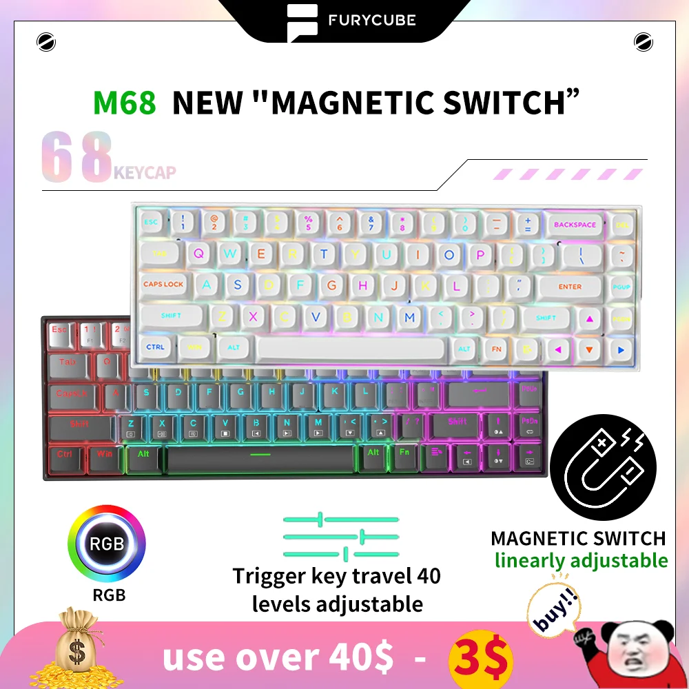 FURYCUBE-M68-Teclado-mec-nico-interruptor-magn-tico-teclados-RGB ...