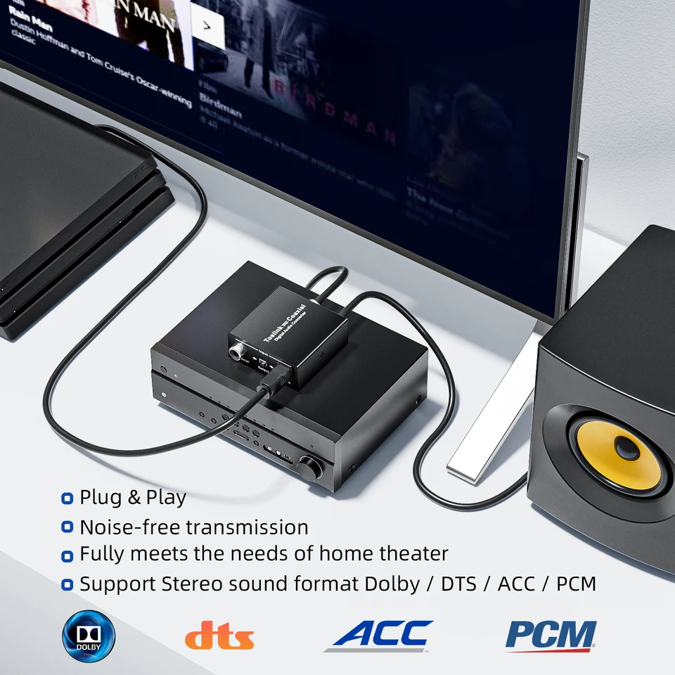 Digital Audio Converter Tendak Optical To Coaxial Audio Converter - Bi ...