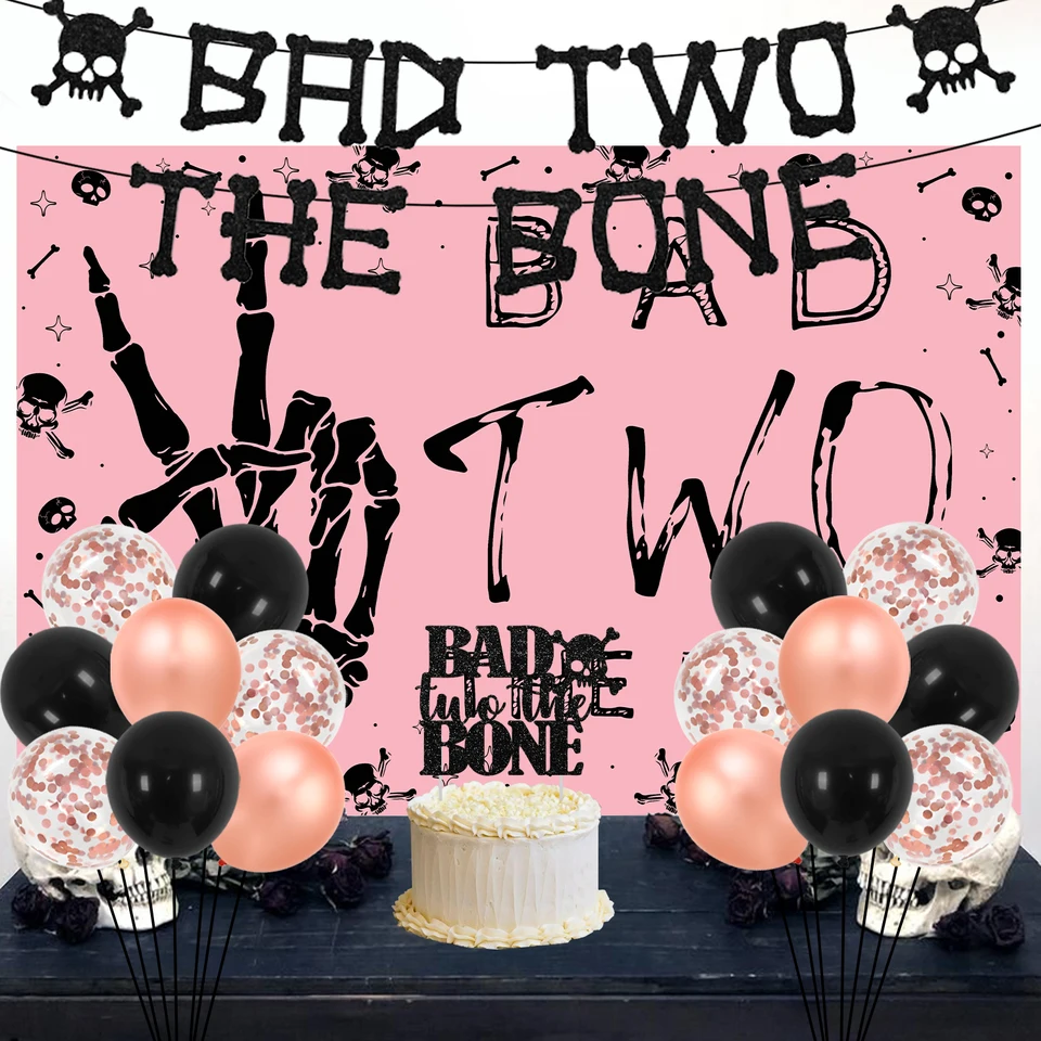 Bad Two The Bone Cake Decor Bad Two The Bone Cake Topper - Rock N Roll ...