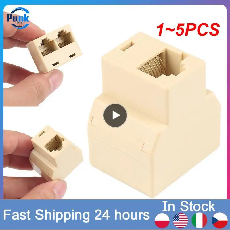 1-5PCS-RJ45-Splitter-Ethernet-Adapter-Lan-Cable-1-To-2-Ways-Extender ...