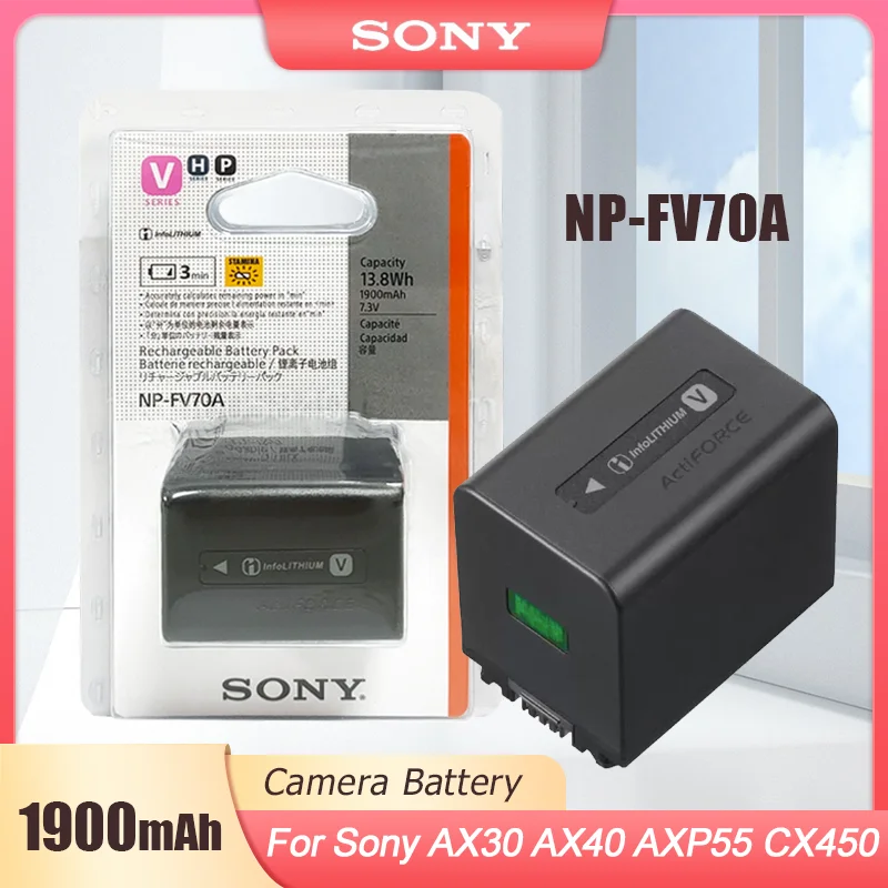 100% original sony câmera bateria NP FV70A np fv70a para sony ax700 ...