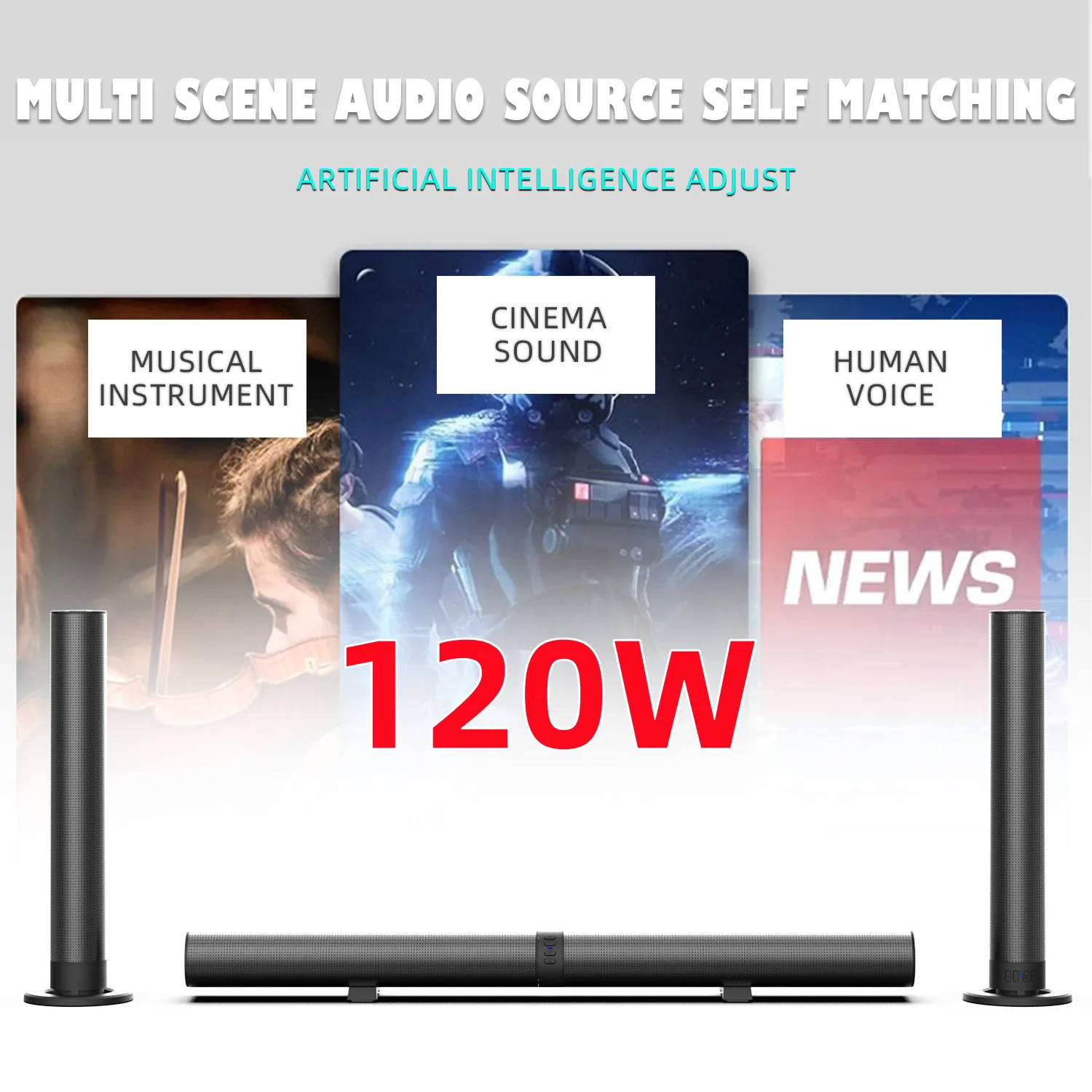 Bluetooth-TV-Sound-Box-com-sistema-de-som-destac-vel-TV-Sound-Bar-Alto ...