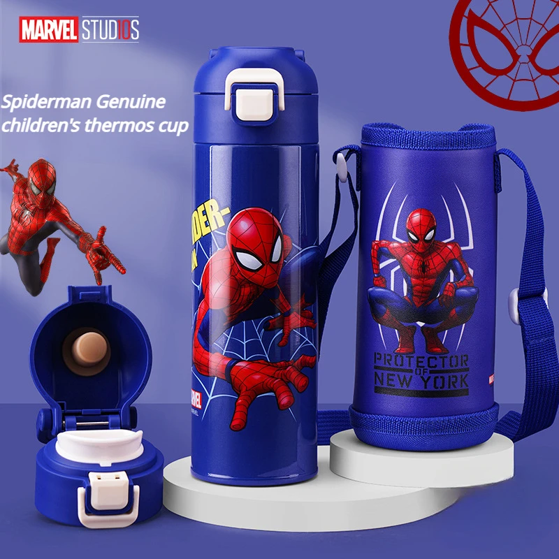 500ML-Marvel-Spiderman-Water-Cup-Large-Capacity-Anime-Cartoon-Portable ...