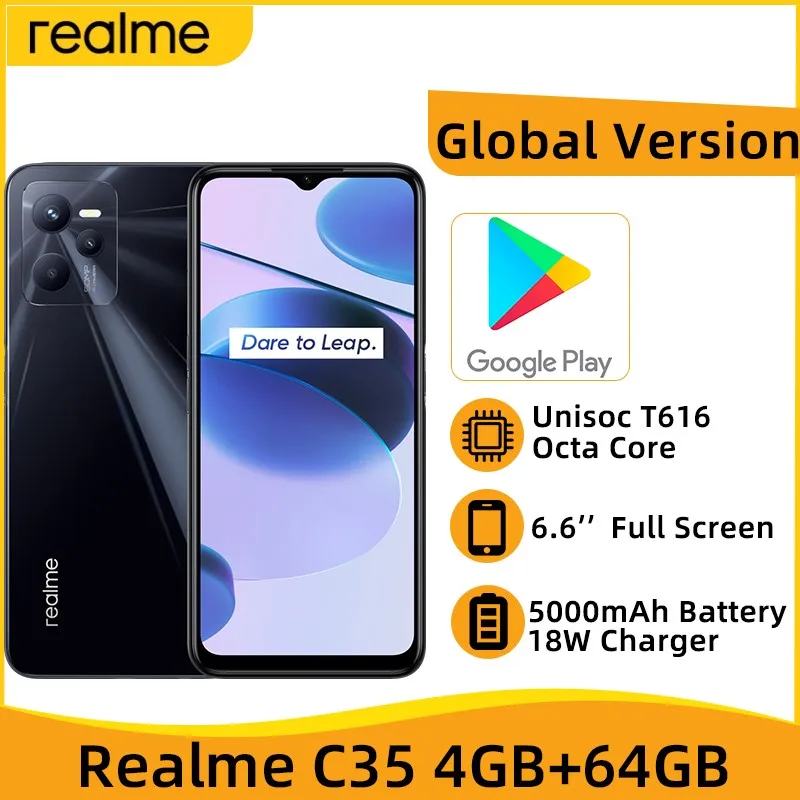 Realme-C35-Unisoc-T616-versi-n-Global-Octa-Core-pantalla-de-6-6-c-mara ...