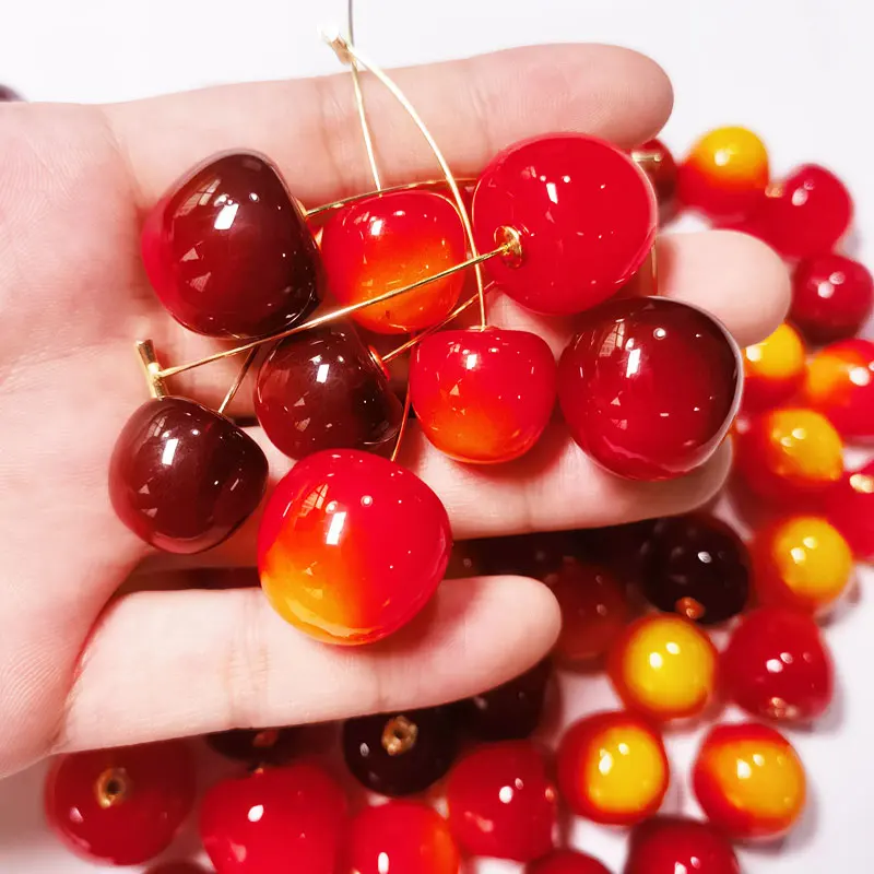 Cute-Small-Fresh-Sweet-Lovely-Cherries-Earrings-Pendant-Fruit-Earrings ...