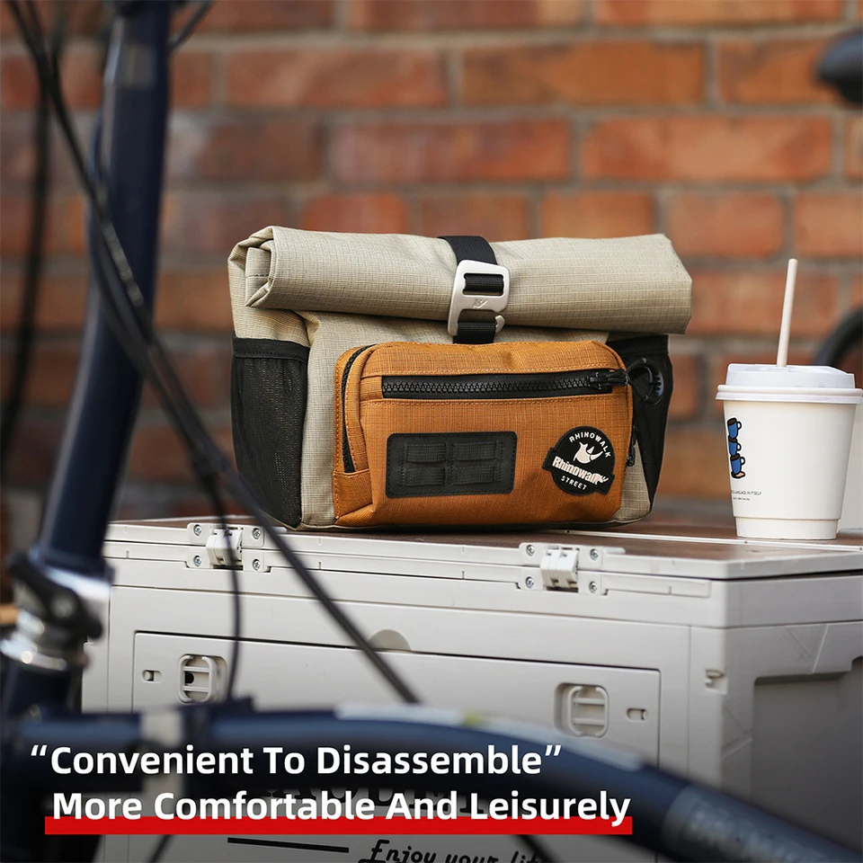 自転車ハンドルバーバッグ 4L サイクリングフロントクイックリリース