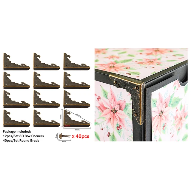 Hardware Handles & Metal Box Corners for DIY Scrapbooking Craft ...
