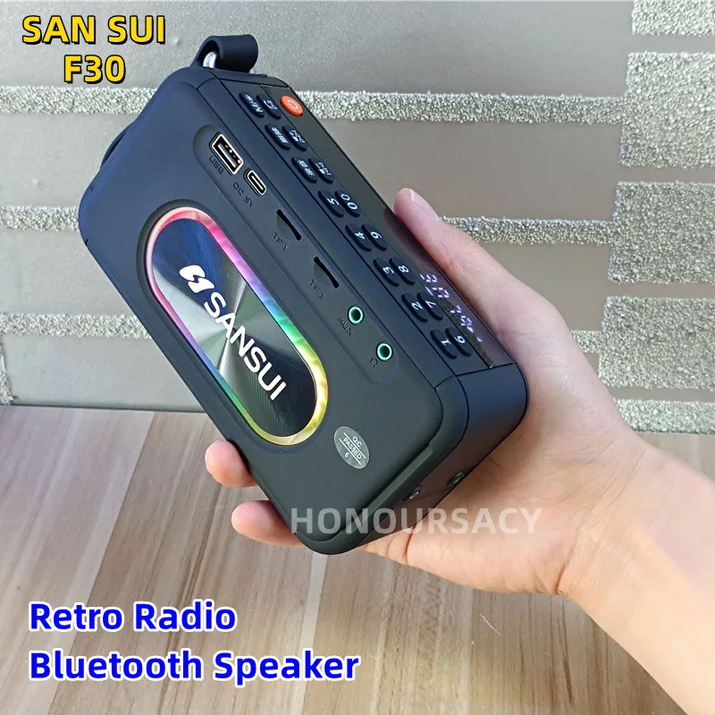 SANSUI-F30-Portable-Wireless-Blue-Tooth-Speakers-FM-Radio-Outdoor ...