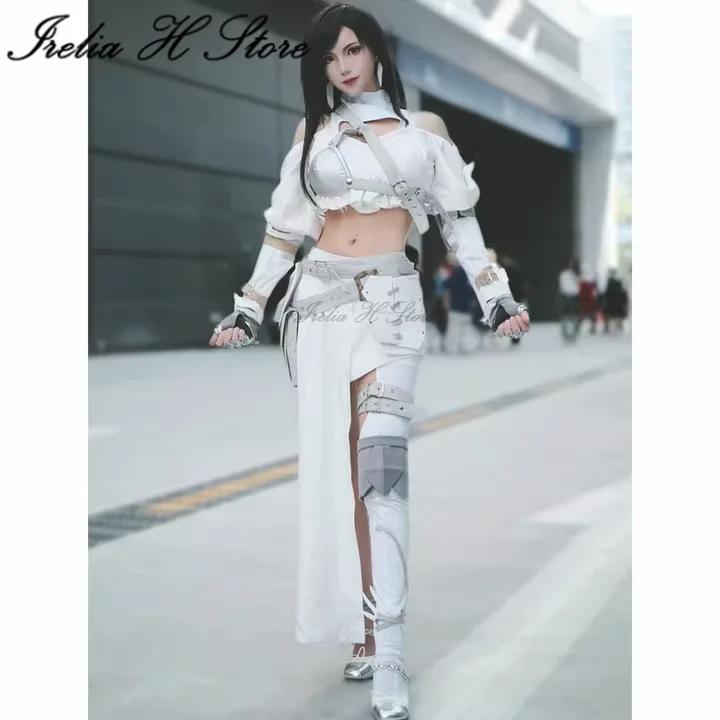 Irelia H Store Cutom made FF7 Feather Style Tifa Cosplay Costume sexy ...
