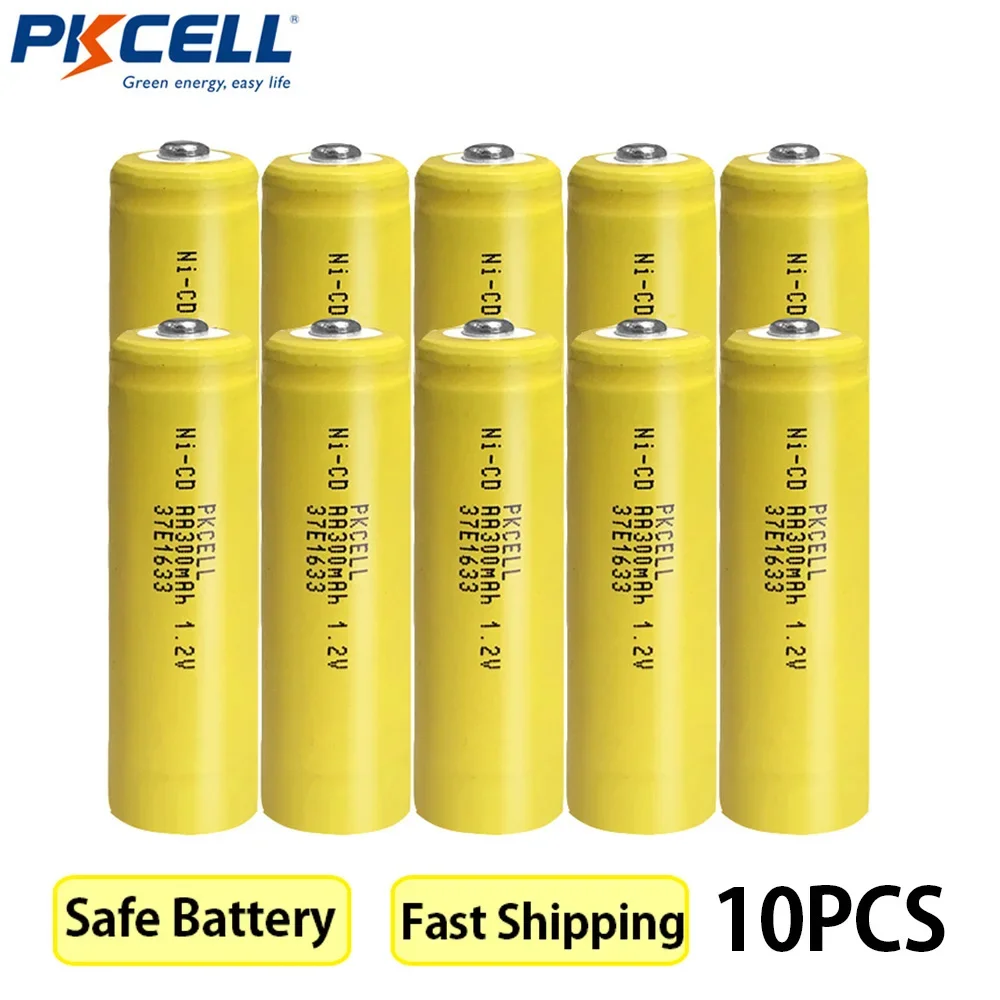 PKCELL-10PACK-AA-Solar-Light-Rechargable-Batteries-Cell-NiCd-300mAh-1 ...