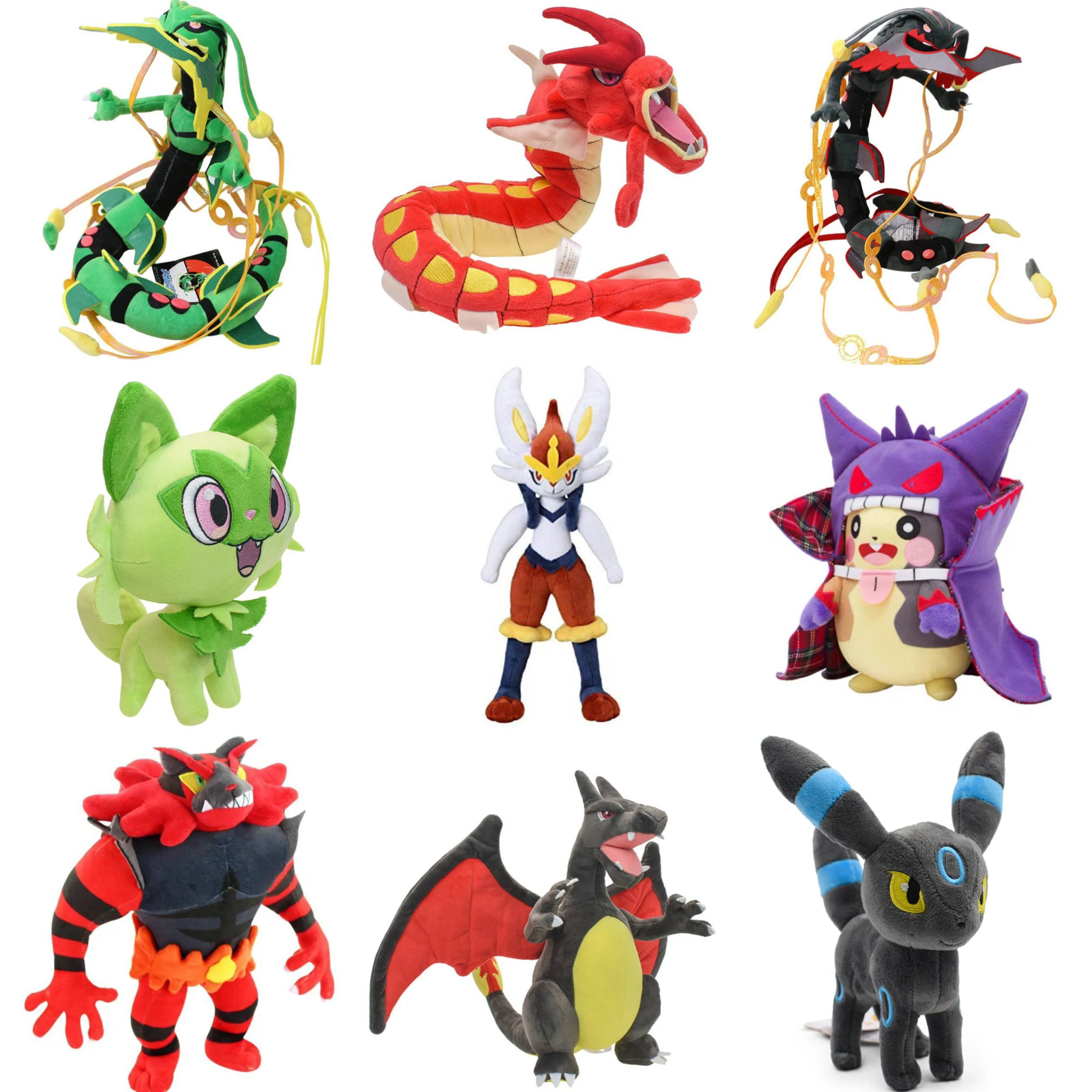 Pokemon-Mega-Rayquaza-Plush-Toys-Cinderace-Incineroar-Umbreon-Peluche ...