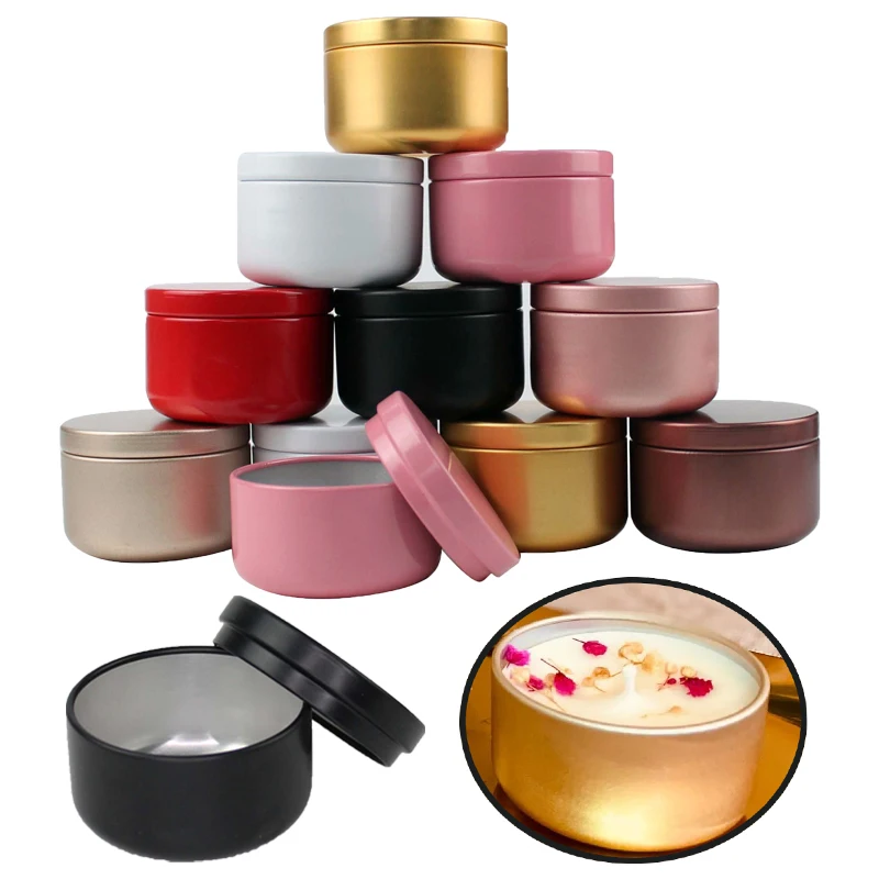 20/30/50pcs Aluminum Candle Tin 50ml Round Candle Containers Cosmetic ...