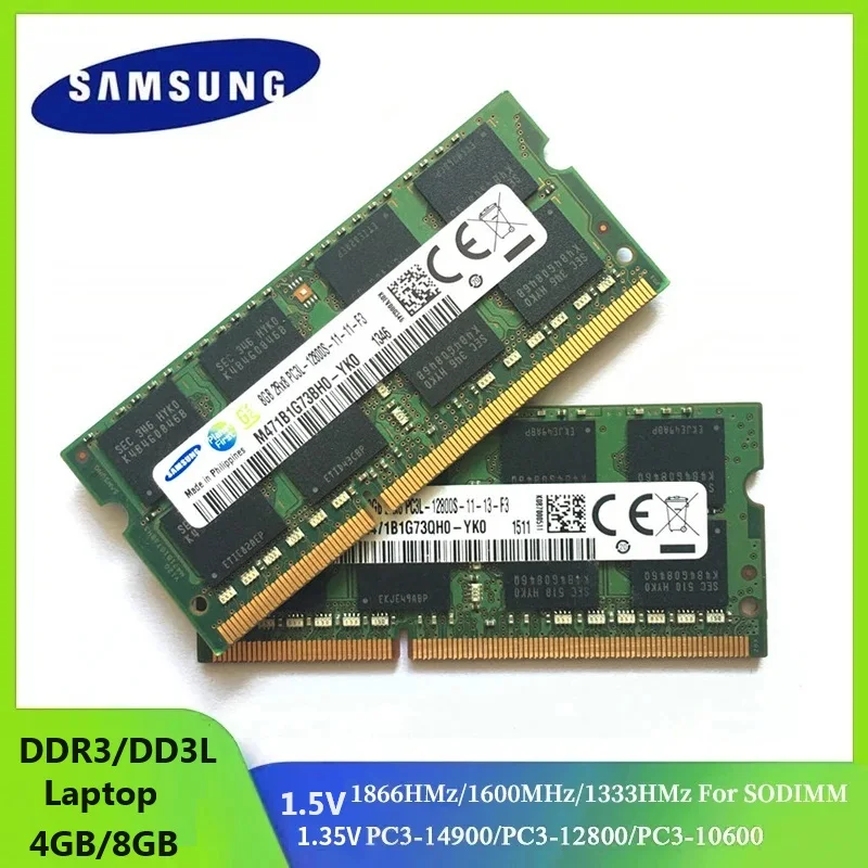 1-2PCS-SAMSUNG-Laptop-Ram-DDR3-DDR3L-8GB-4GB-1333Mhz-1600Mhz-1866Mhz ...