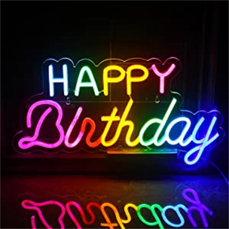 Wanixng-Custom-Made-Happy-Birthday-Neon-Sign-Party-Colorful-LED-USB-for ...