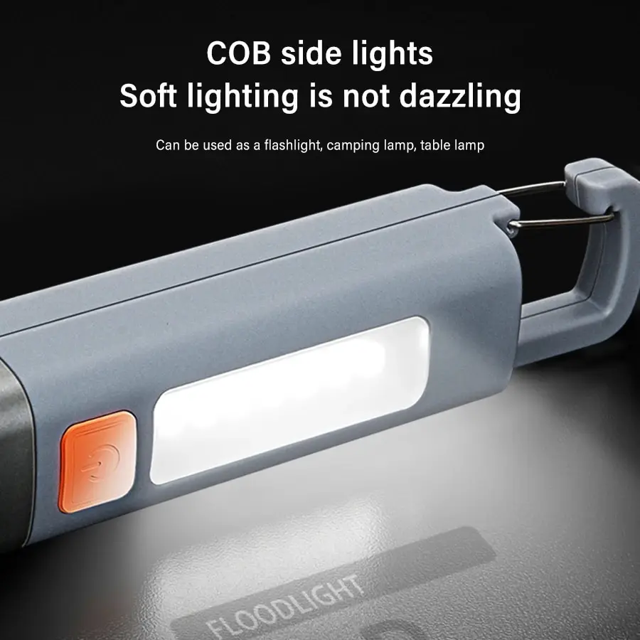 Strong-Lighting-ABS-Flashlamp-USB-Charging-Portable-Outdoor-Small ...