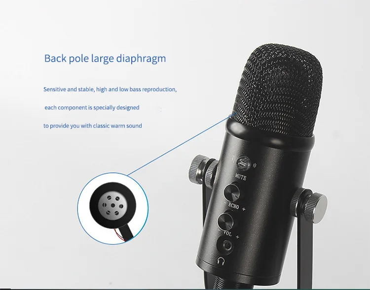USB capacitive microphone set for home computer recording game high ...