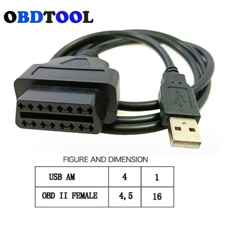 1-Meter-Car-OBD2-Female-16Pin-To-USB-Connection-Cable-USB-Adapter ...