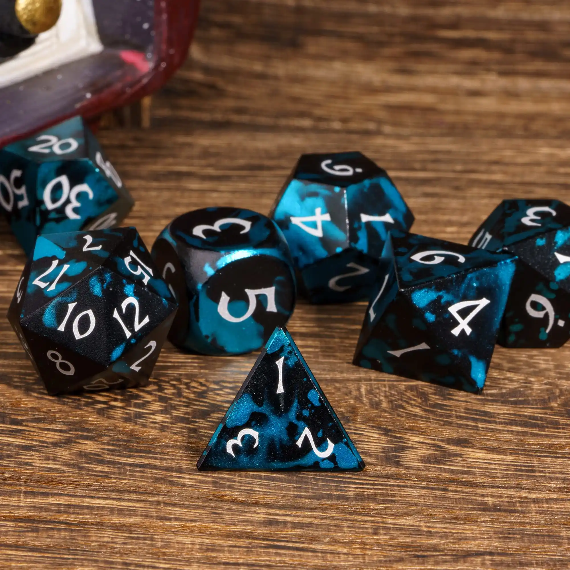 CRITALLIC-Metal-Aluminum-Dice-7Pcs-Set-D-D-Dice-Special-D4-D20 ...