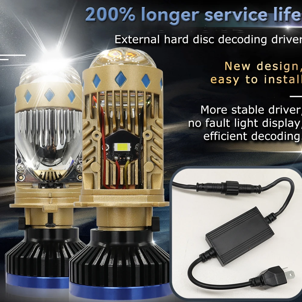 T8-H4-lamp-laser-Lens-LED-Car-Headlight-bi-led-projector-waterproof ...