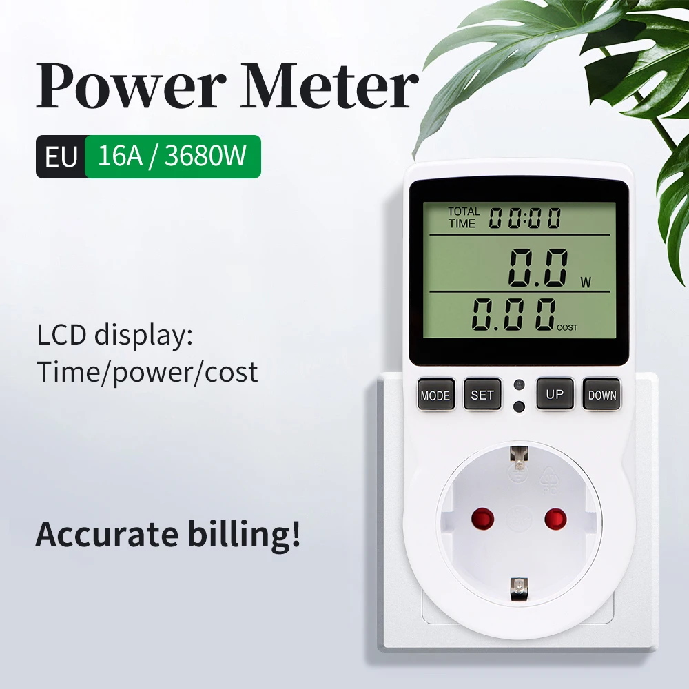 Medidor de energia ac digital, wattímetro, medidor de energia, consumo ...