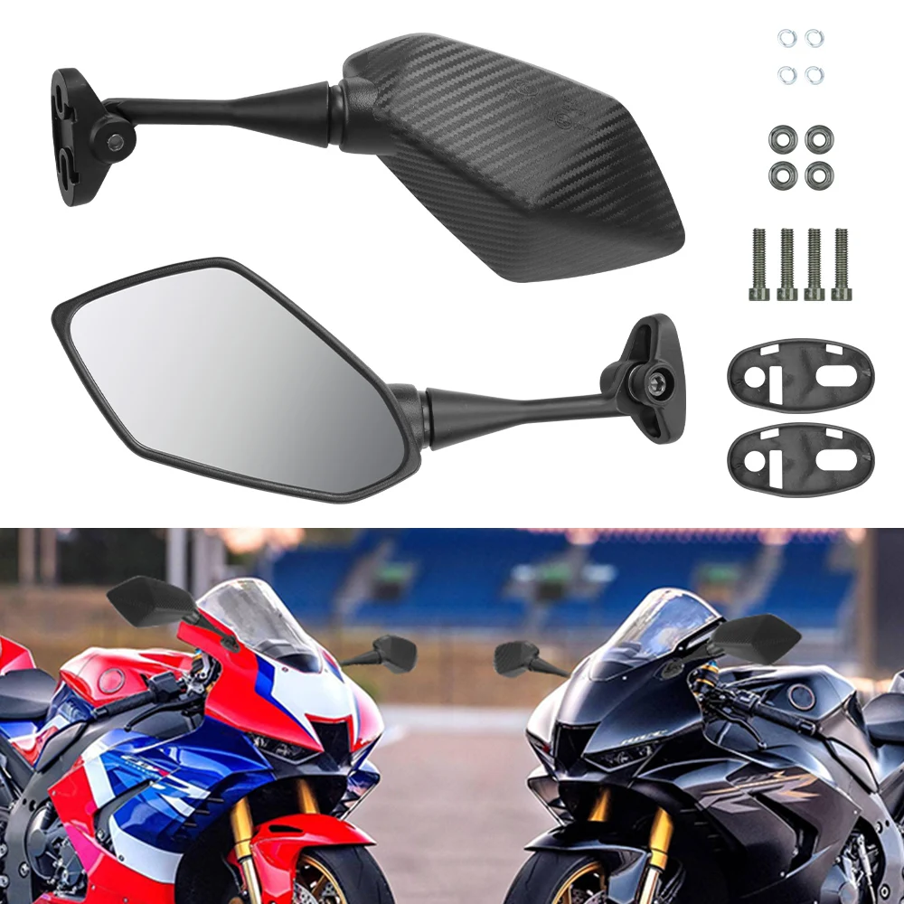 Motorcycle Rearview Mirror 2Pcs/Pair Reflector Side Mirrors For HONDA ...
