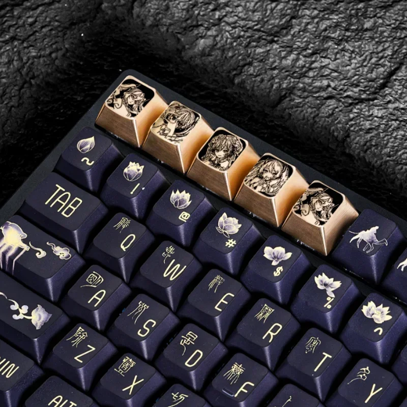 Cute-Hatsune-Miku-Brass-Anime-Customize-Artisan-CNC-Keyboard-Caps ...