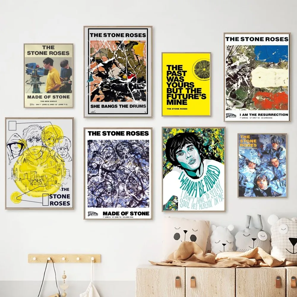 The-Stone-Roses-Poster-Posters-Kraft-Paper-Vintage-Poster-Wall-Art ...
