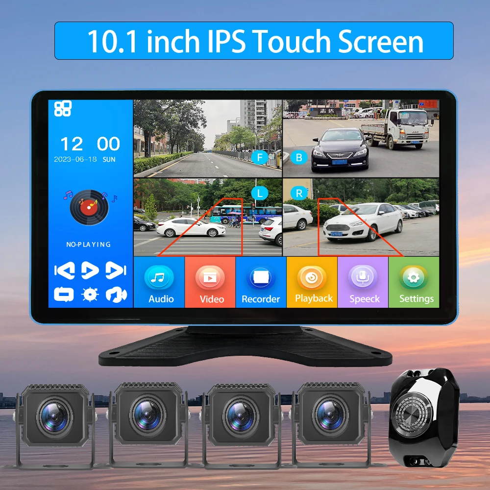 10-Inch-4-way-Blind-Spot-BSD-Alarm-Truck-Bus-Kit-DVR-Video-Recorder ...