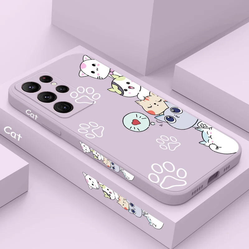 Stapelen Katten Telefoon Case Voor Samsung Galaxy S23 S22 S21 S20 Ultra ...