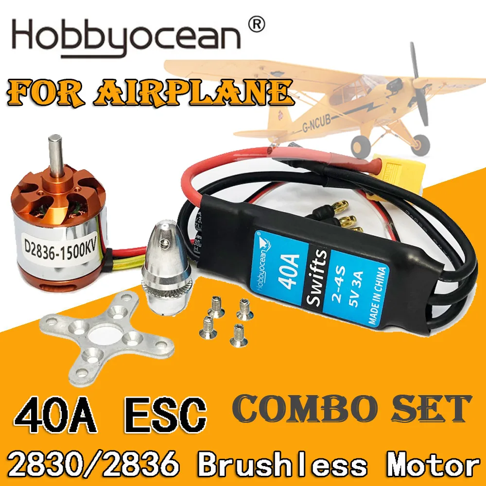 Rc Esc Motor Brushless Plane | Brushless Motor 2830 1100kv | Brushless ...
