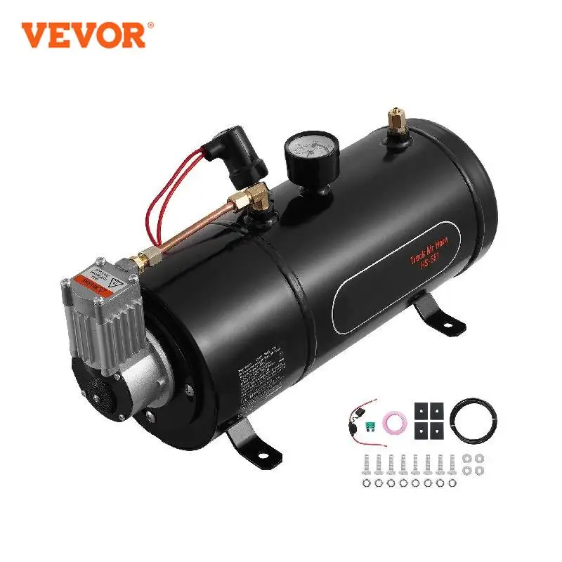 VEVOR-12V-Air-Compressor-with-Tank-0-8-Gal-3-L-Train-Horn-Air ...