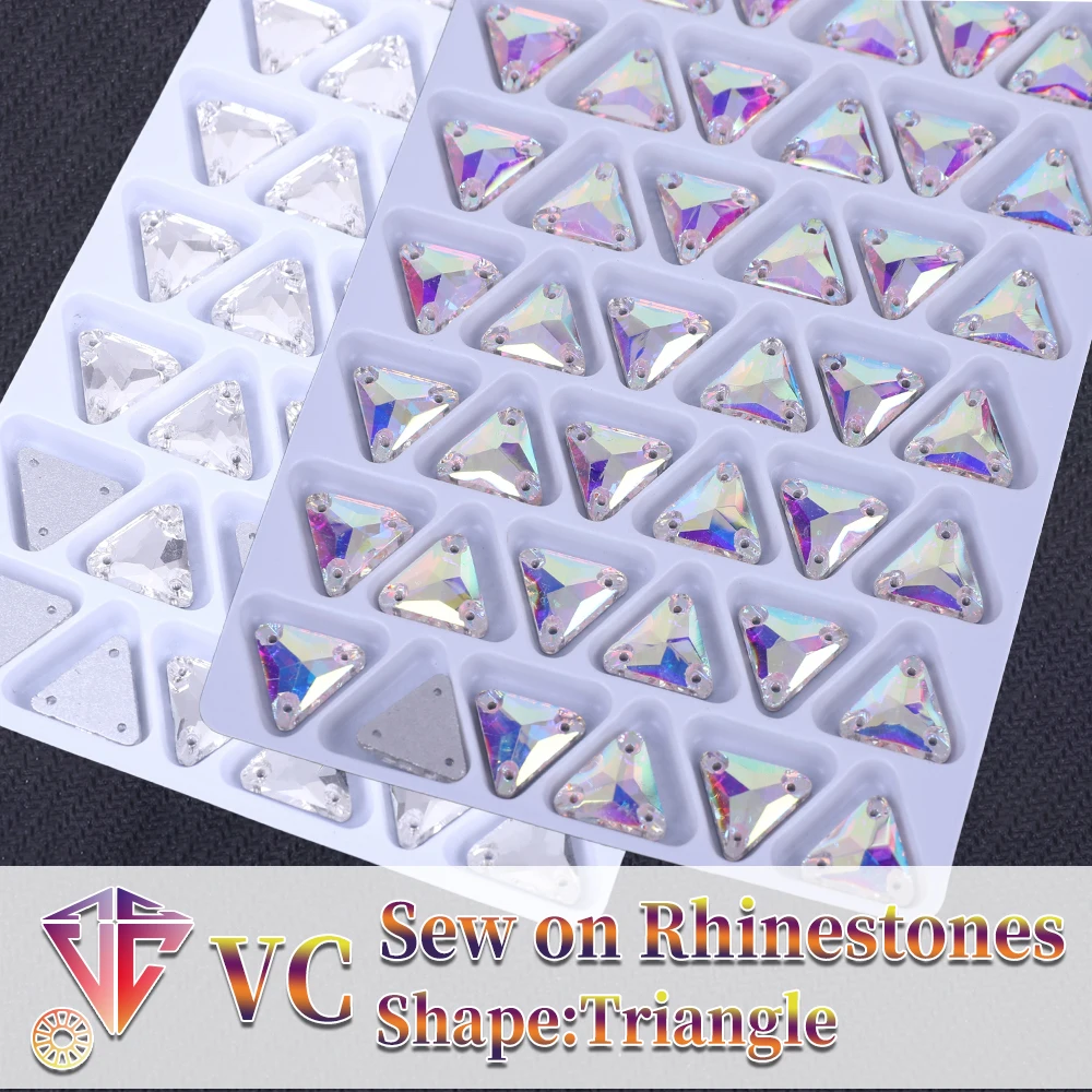 Sew-On-AB-Rhinestone-Triangle-Shape-Flatback-Glass-Crystals-for ...