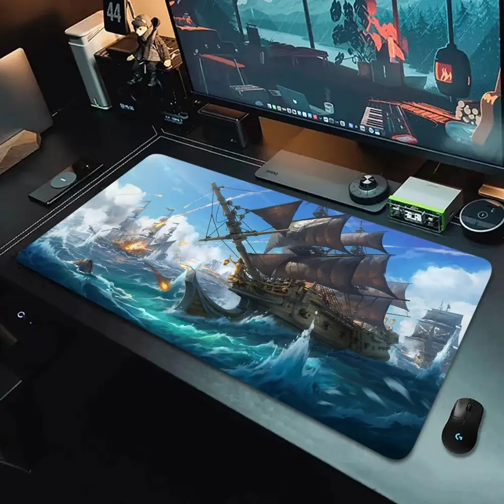 Pirate Ship Mouse Pad Large Computer Office Game Table Mat 90x40 XXL ...